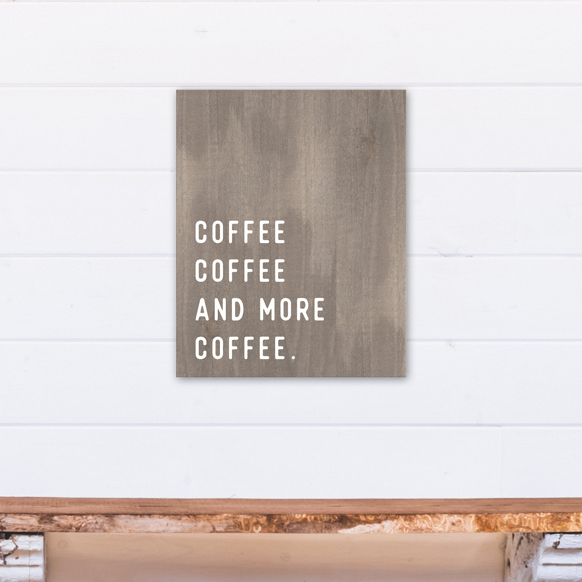 Red Barrel Studio Wood Coffee Coffee And More Coffee Print On Canvas - Wayfair Canada